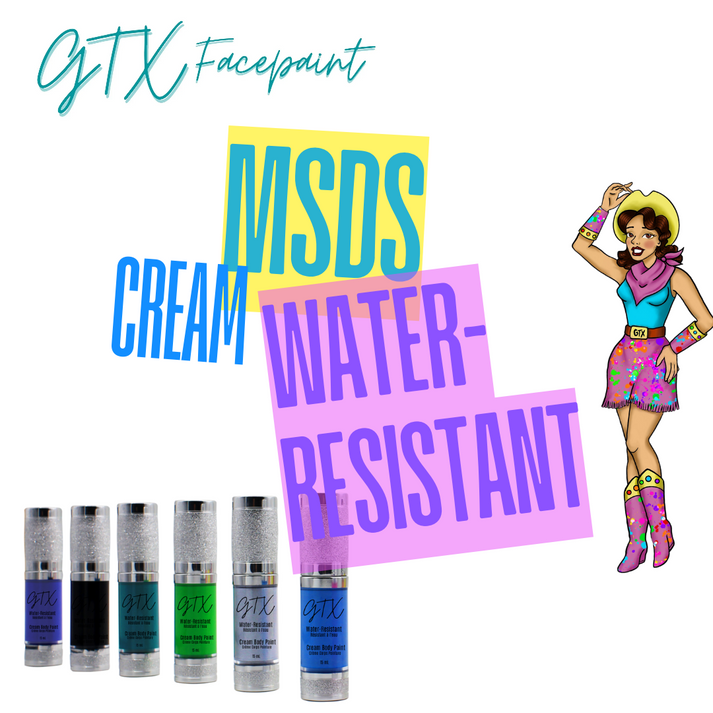 MSDS GTX Water-Resistant CREAM – GTX Facepaint